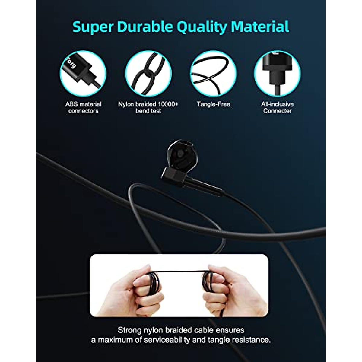 iFory USB C Earphones, HiFi Stereo Type C Earbuds Stereo in-Ear Earbud USB C Headphones with Mic and Volume Control Compatible with Google Pixel 3/2/XL, Sony XZ2, iPad Pro Black