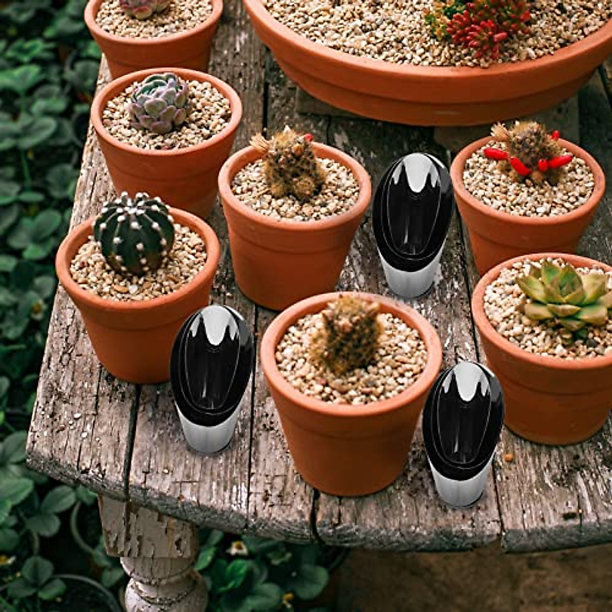 3pcs Stainless Steel Soil Scoops Metal Garden Shovels Potting Scoopers Garden Potted Plant Succulent Vegetation Soil Spade for Flower Planting Bonsai Potting Cultivation Weeding