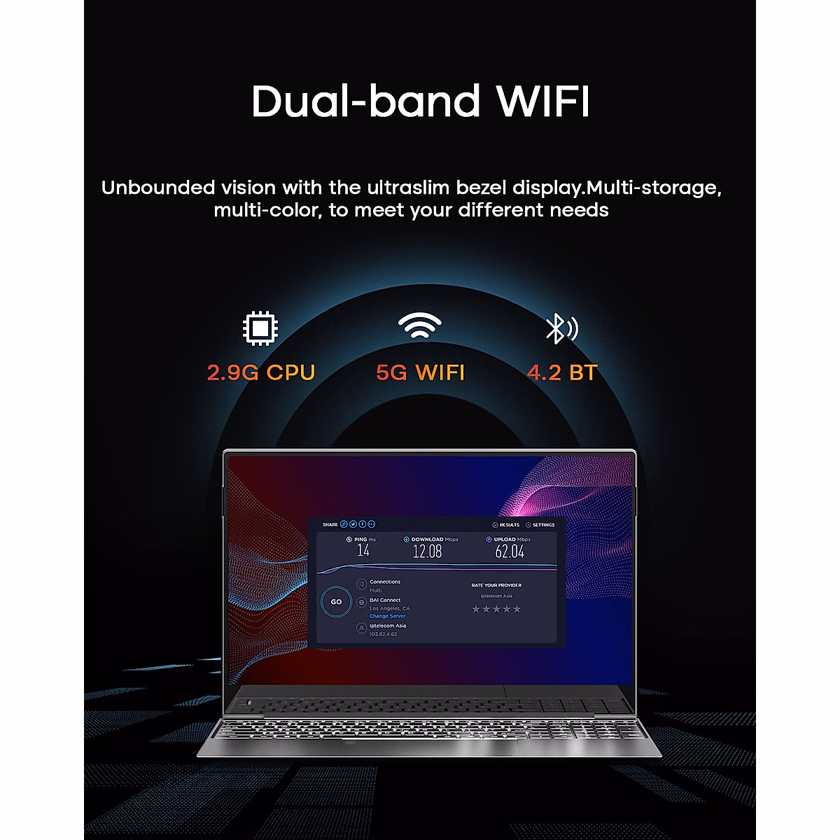 DERE Laptop with Fingerprint Unlock 15.6" Laptop Computer with Full-Size Backlit Keyboard Intel Celeron N5095 Processor 12GB DDR4+256GB SSD, 1920x1080 FHD Windows 10, 5G WiFi, USB 3.0 MBook M11 Silver