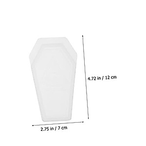 Amosfun 2 Sets Coffin Storage Mold Ornament Storage Box Makeup Storage Box Dice Resin Mold Resin Coffin Caskets Makeup Storage Tray Molds Handmade Craft Mold Handmade Mold for Home White