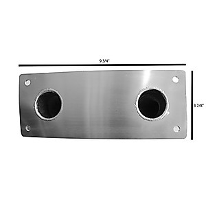 FibroPool Swimming Pool Hand Rail with Easy Mount Base Plate, Rust and Weather Proof Grab Rails for Pools and Spas, Large (Stainless Steel)