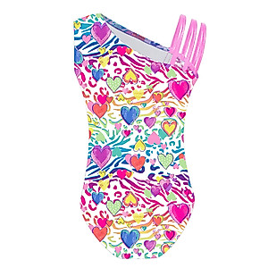 Hansber Kids Girls Sleeveless Leotard Gymnastics with Shorts Athletic Biketard Unitard 2 Piece Dance Outfits Pink 8