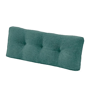 downluxe Indoor Bench Cushion for Indoor Furniture, Non-Slip Tufted Overstuffed Textured Memory Foam Bench Seat Cushion, 36" X 14" X 4", Green, 1 Pack