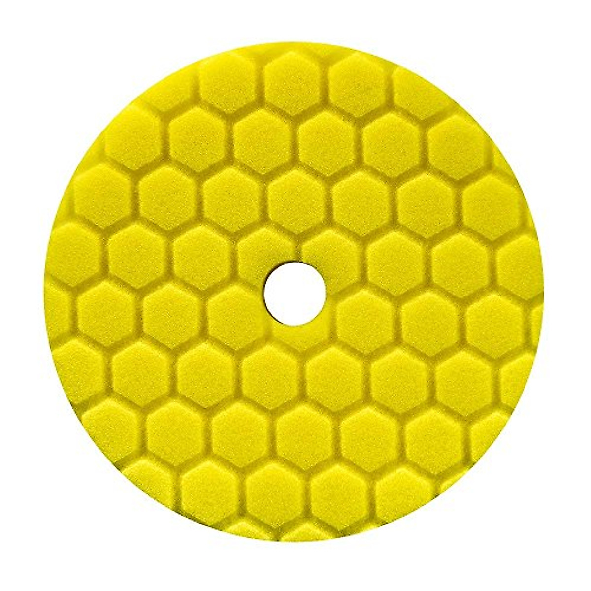 Chemical Guys BUFX111HEX5 Hex-Logic Quantum Heavy Cutting Pad, Yellow (5 Inch Backing Plate)