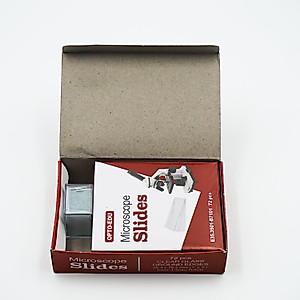 OPTO-EDU E35.3501 Blank Microscope Slides & 100-Pieces Square Cover Glass, Glass