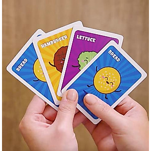 Slapburger - Fun Family Games for Game Night - Playing Card Games for Kids and Adults, Families, Teens, Car Travel, Camping, Party, Stocking Stuffer Gifts - Ages 4 and Up, 2-6 Players, 15 min