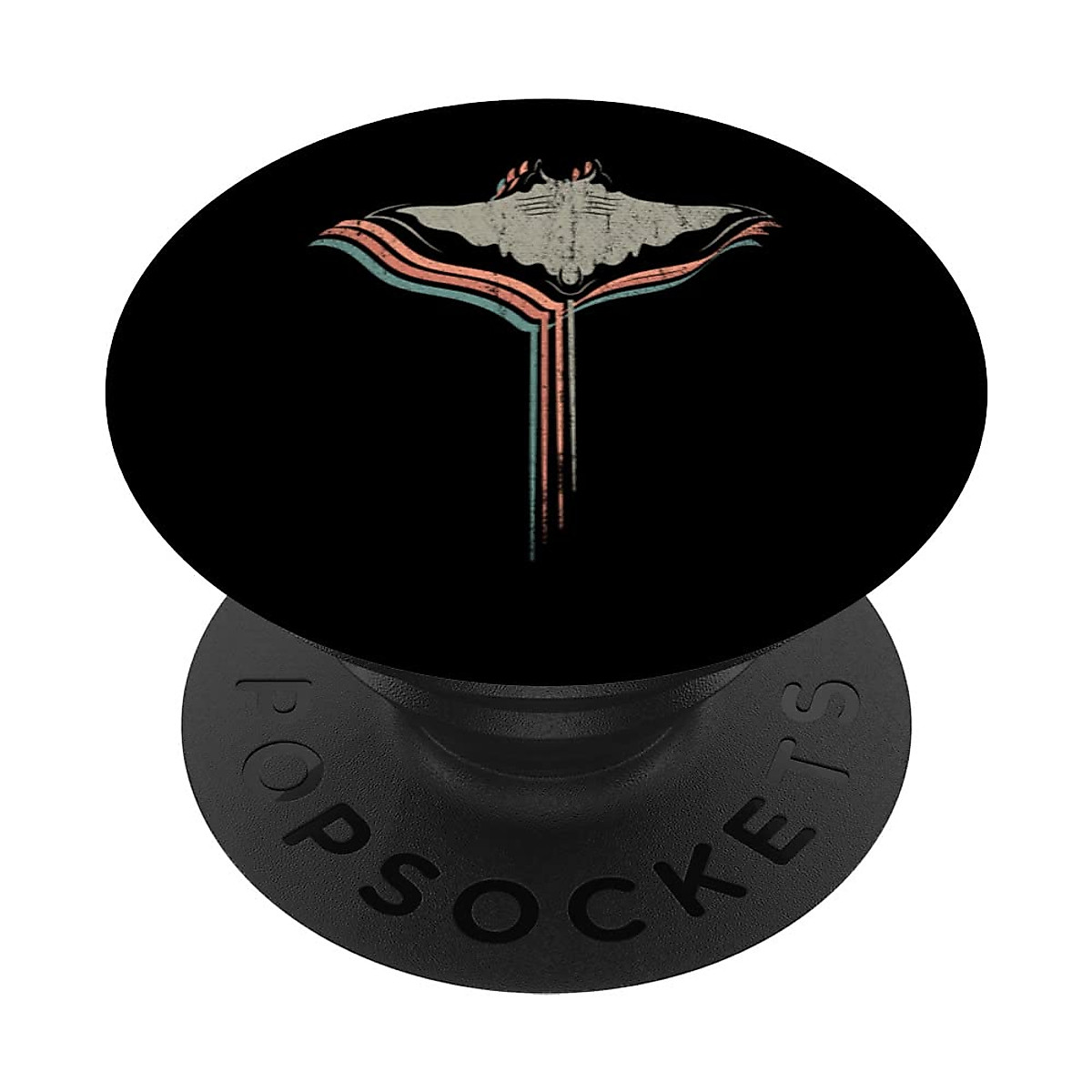 Ocean Animal Lover Aquarist Stingray Retro Manta Ray PopSockets Swappable PopGrip