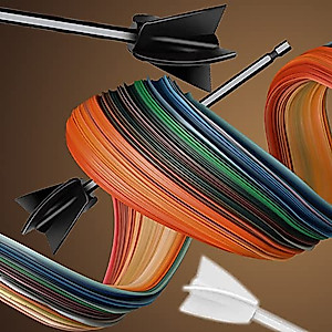 IHUIXINHE 4 Pcs Resin Mixer Paddles,Paint Mixer Drill Attachment for Mix Epoxy Resin, Paint, Ceramic Glaze and Reduce Bubbles,Black,White