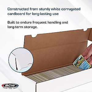 BCW 800 Count Trading Card Storage Box - 3 Pack | Cardboard Organizer for Baseball, Basketball, Football Cards, MTG, Pokemon | Card Game Storage & Protection | Card Storage Box | Assembly Required
