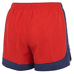 adidas Girls' Colorblock Woven Shorts, Vivid Red, Small