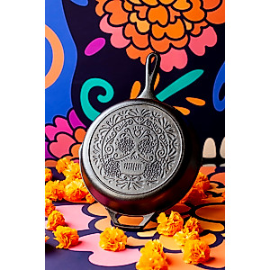 Lodge Seasoned Cast Iron Sugar Skull Skillet, 10.25 Inch