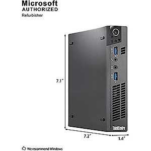 lenovo ThinkCentre M92p Tiny Mini Business Desktop Computer, Intel Core i5-3470T up to 3.6Ghz, 8GB RAM, 500GB HDD, Intel HD Graphics, VGA, USB 3.0, Windows 10 Professional (Renewed)