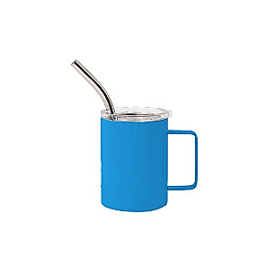 Siesta Drinkware - Mini Shot 3oz Mug Tumbler - Double wall Vacuum Insulated - Nonslip bottom - Stainless Steel Tumbler - Customizable (Neon Blue)