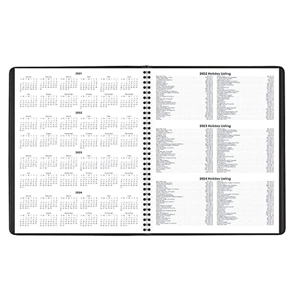 AT-A-GLANCE 2023 Daily Eight Person Appointment Book, Quarter-Hourly, 8-1/2" x 11", Large, Black, 2 Volume Set (7021271)