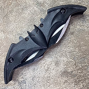 Spring Assisted Open Folding Double Blade Dual Twin 3 Colors Pocket Knife Tactical Belt Clip Black Gold Rainbow Knives Great Gift (Black)