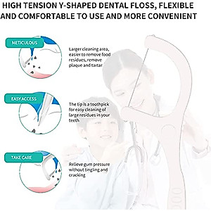LEEGAWU Dental Floss Travel Floss Professional Toothpicks Sticks Dental Floss Picks Flossers with Travel Case Superfine Floss Picks Dental Picks for Teeth Cleaning (300count)