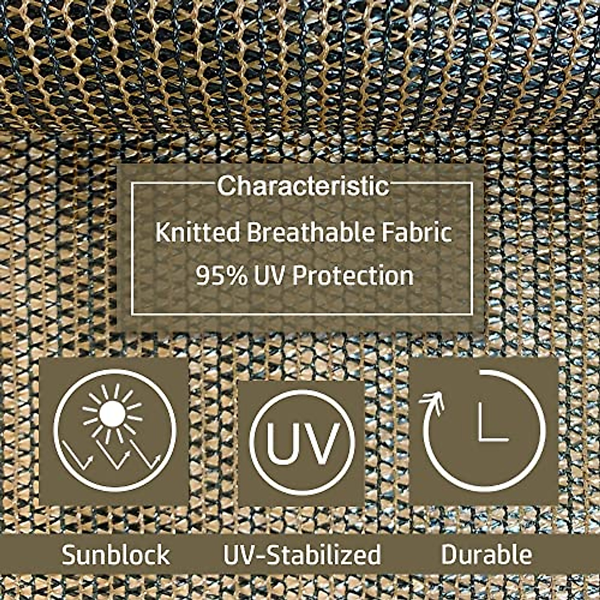 Vocray Outdoor Roller Shade, Patio Blinds Roll Up Shade with 95% UV Protection (6' W X 6' L), Coffee