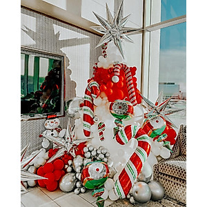 CYMYLAR 3pcs 26inch 3D Explosion Star foil balloon, Silver Foil Cone Starburst Balloons for Birthday Wedding New Year Party Event