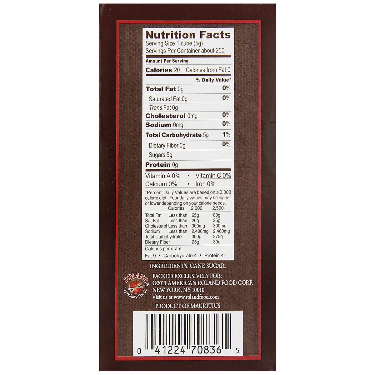 Roland Foods Rough Cut White Sugar Cubes, Specialty Imported Food, 35-Ounce Box [2 pack]