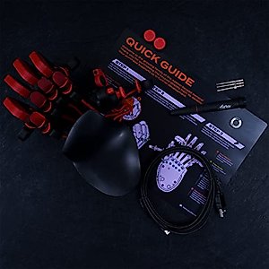 AZERON Cyborg Gaming Keypad – One Handed for PC – with Analog Thumbstick and 29 Programmable Keys – 3D Printed Customized – for Righties (Galaxy Purple)