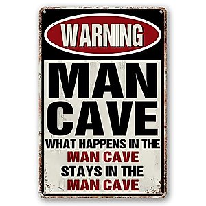 Man Cave Decor And Accessories Funny Metal Garage Signs For Men Mancave Sign Bar Beer Wall Decor What Happens In The Man Cave Stay In The Man Cave Personalized Gifts