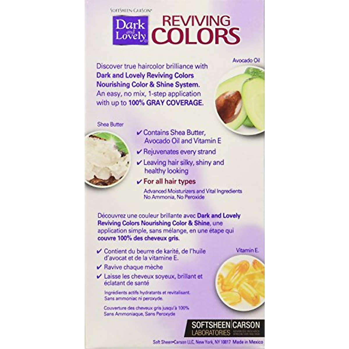 SoftSheen-Carson Dark and Lovely Reviving Colors Nourishing Color & Shine, Radiant Black 391