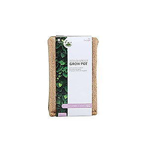 Jute Gardens 5 Pack of I Gallon Biodegradable Grow Pot Nursery Pots - Growing Plants - Plastic Free - Flowers Vegetable Planter - Potting Bags - Jute Fabric - Planting - Smart Design Pots