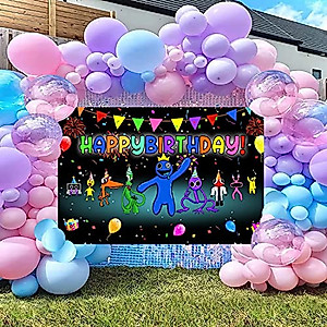 Game Happy Birthday Backdrop Cartoon Party Banner Decorations Photography Background Decor Photo Booth Studio Prop 3-5x7 FT