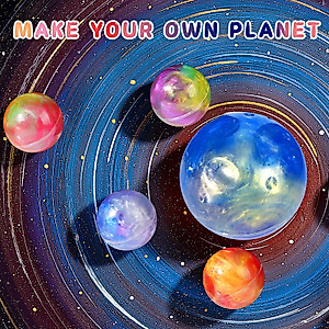 3LB 33 Pcs Galaxy Slime Kit, DIY Slime Making Kit for Boys and Girls, 8 Pack Galaxy Slime Balls, Solar System Space Galaxy Stickets, Crafting Supplies Party Favors for Kids…
