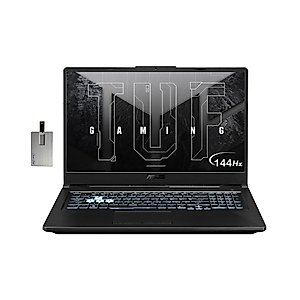 ASUS TUF 17.3" FHD 144Hz IPS-Type Gaming Laptop, 11th Gen Intel Core i5-11400H, NVIDIA GeForce RTX 3050 4GB, 8GB RAM, 512GB PCIe SSD, Backlit Keyboard, Win 11 Home, Gray, 32GB SnowBell USB Card