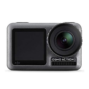DJI Osmo Action - 4K Action Cam 12MP Digital Camera with 2 Displays 36ft Underwater Waterproof WiFi HDR Video 145° Angle, Black