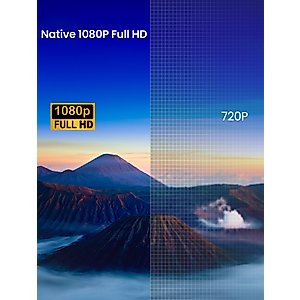 CASIRIS OmniStar L80 4K Projector with WiFi and Bluetooth, 1500 ANSI Lumen Native 1080P Video Projector, Auto Focus/Keystone, 2x15W Speakers, 200" Display Compatible with iOS/Android/HDMI/USB/TV Stick