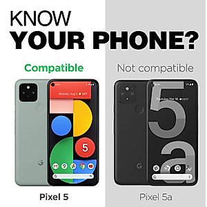 ENCASED RebelShield Designed for Pixel 5 Case with Screen Protector, Heavy Duty Full Body Protective Cover with Build-in Screen Guard for Google Pixel 5 5G - Blue