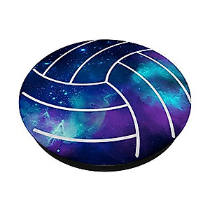 Volleyball Purple Teal & Blue Galaxy Design PopSockets PopGrip: Swappable Grip for Phones & Tablets