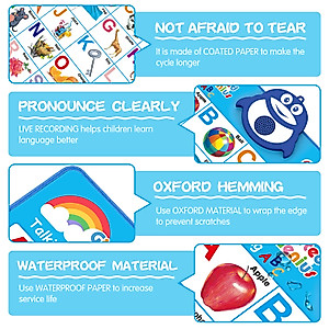 Gifted Genius Electronic Interactive Alphabet Wall Chart, Talking ABC & 123s & Music Poster, Best Educational Toy for Toddler. Kids Fun Learning at Daycare, Preschool, Kindergarten for Boys & Girls