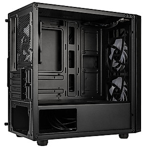 BitFenix Nova Mesh mATX (Micro ATX, Mini ITX) High Airflow PC Gaming Case ARGB Edition Black, 3 x ARGB Fans Pre-Installed, 240mm AIO Support at Top, GPU Length Support Up to 345mm (Micro ATX Black)