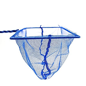 PENN-PLAX Quick-Net Aquarium Fish Net – Durable, Strong, and Safe – Color May Vary (Blue, Red, or Green) – 4” x 3” Net – 10” Handle