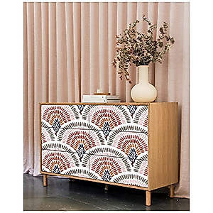 HAOKHOME 96090 Polka Dot Scall Peel and Stick Wallpaper Wave Pink/White/Brown Stick on Removable Home Decorations 17.7in x 118in