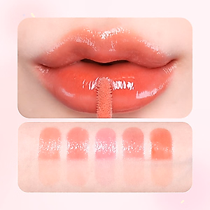dasique Juicy Dewy Tint (09 Peach Pudding) | Long-wearing Glossy Lip Stain, Non-sticky | Vegan, Cruelty-free
