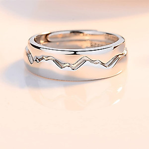 Couple Matching Rings for Man Woman Custom Adjustable Sun Moon Ring Set Angel Devil Wings Dragon Arrow Open Rings Couple Matching Promise Rings for Boyfriend Girlfriend Gifts, Copper, copper,