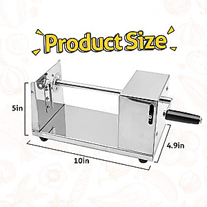 RioRand Manual Stainless Steel Twisted Potato Slicer Spiral Vegetable Cutter French Fry