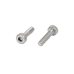 uxcell M2 x 8mm 0.4mm Pitch 304 Stainless Steel Hex Socket Head Cap Screw DIN912 120pcs