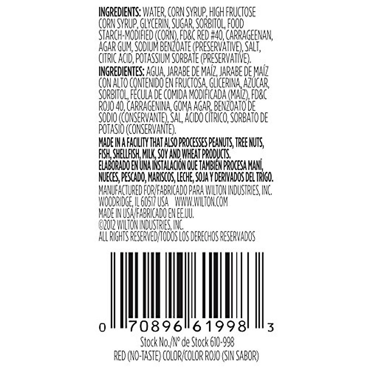 Wilton No-Taste Red Icing Color, 1 oz. - Red Food Coloring