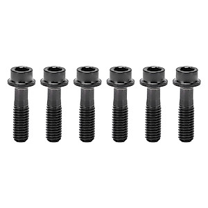 BuyWeek Bike Stem Bolts, 6Pcs M5x18mm Bicycle Stem Fixing Screws Bike Brake Lever Fixing Bolts Screw for Mountain Road Bike Black