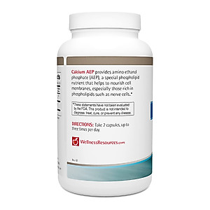 Calcium AEP for Nerves, Cell Membranes (925mg Ca-2-AEP Per Capsule, 180 Capsules)