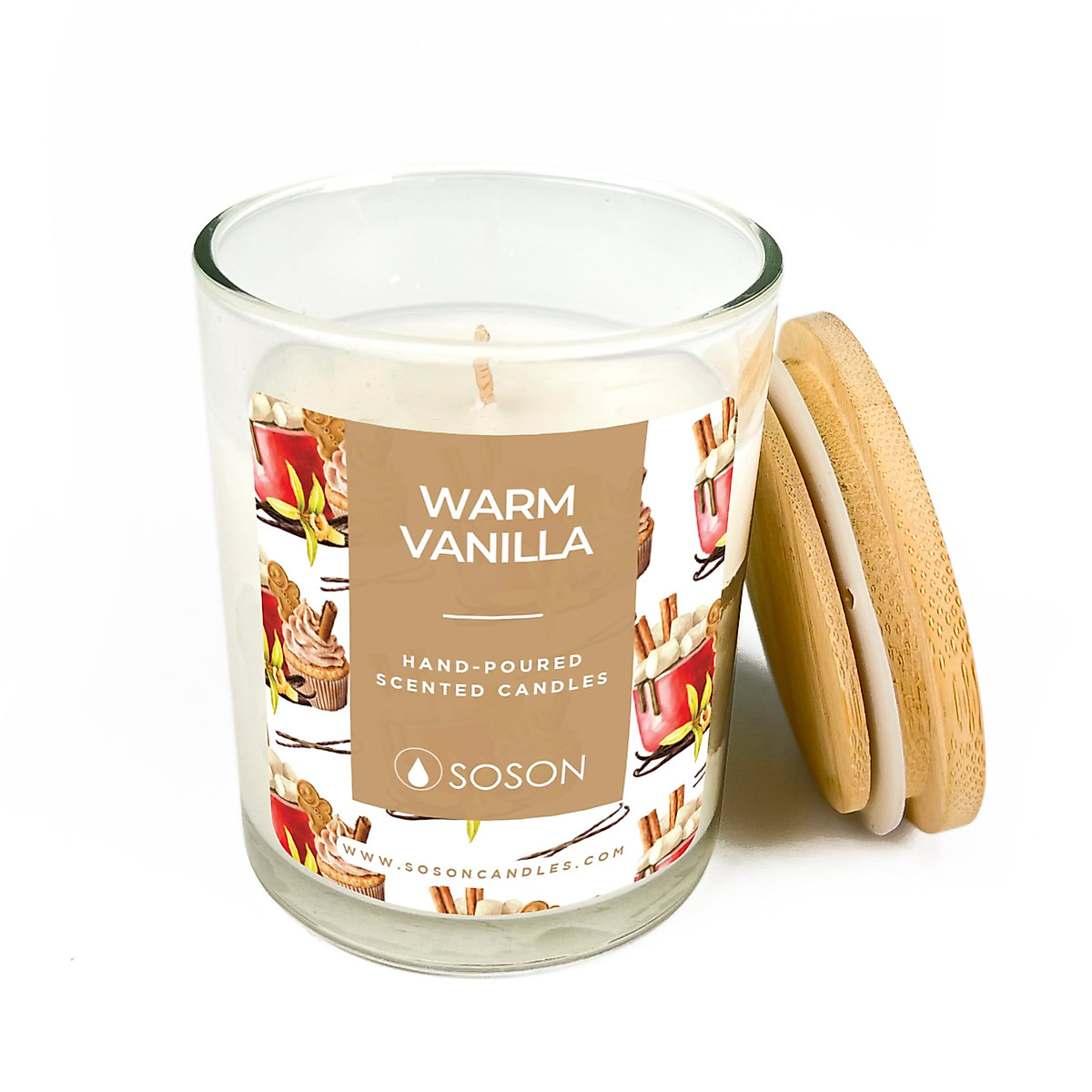 Simply Soson Warm Vanilla Sugar Scented Candle for Home - 7 oz Jar Candle - Scented Candle Gift, Aromatherapy Candle, Candles for Home Scented, Candles for Women, Fall Candles