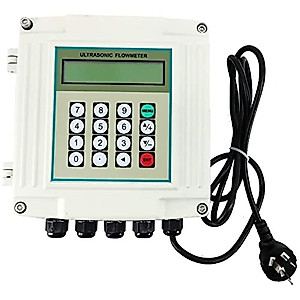 HFBTE TUF-2000SW+TM-1 Ultrasonic Liquid Flow Meter Flowmeter Wall Mounted Type DN50-700mm 1.97-27.56in Clamp-on TM-1 Transducer with Cast Aluminum Shell Design