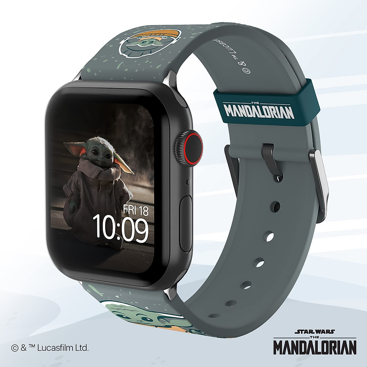 Star Wars: The Mandalorian - Grogu Smartwatch Band - Officially Licensed, Compatible with Every Size & Series of Apple Watch (watch not included)