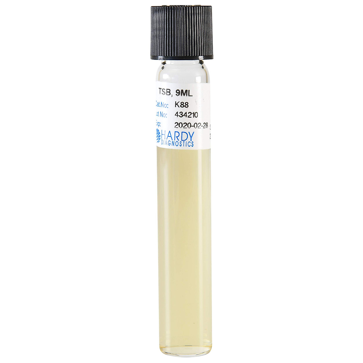 Tryptic Soy Broth (TSB), a General Growth Medium, 9 Milliliter Fill, 16x100mm Tube, Order by The Package of 20, by Hardy Diagnostics