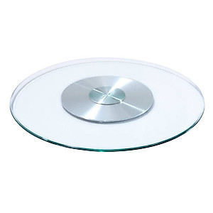 QQXX Round Tempered Glass Table Top,Thick Glass Lazy Susan Turntable,Round Tabletop Rotating Serving Tray for Dining Table Restaurant Rotatable Service Tray,A,70cm/28inch